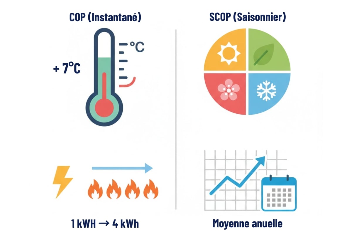 COP vs SCOP : Le Guide 2026 du Rendement PAC