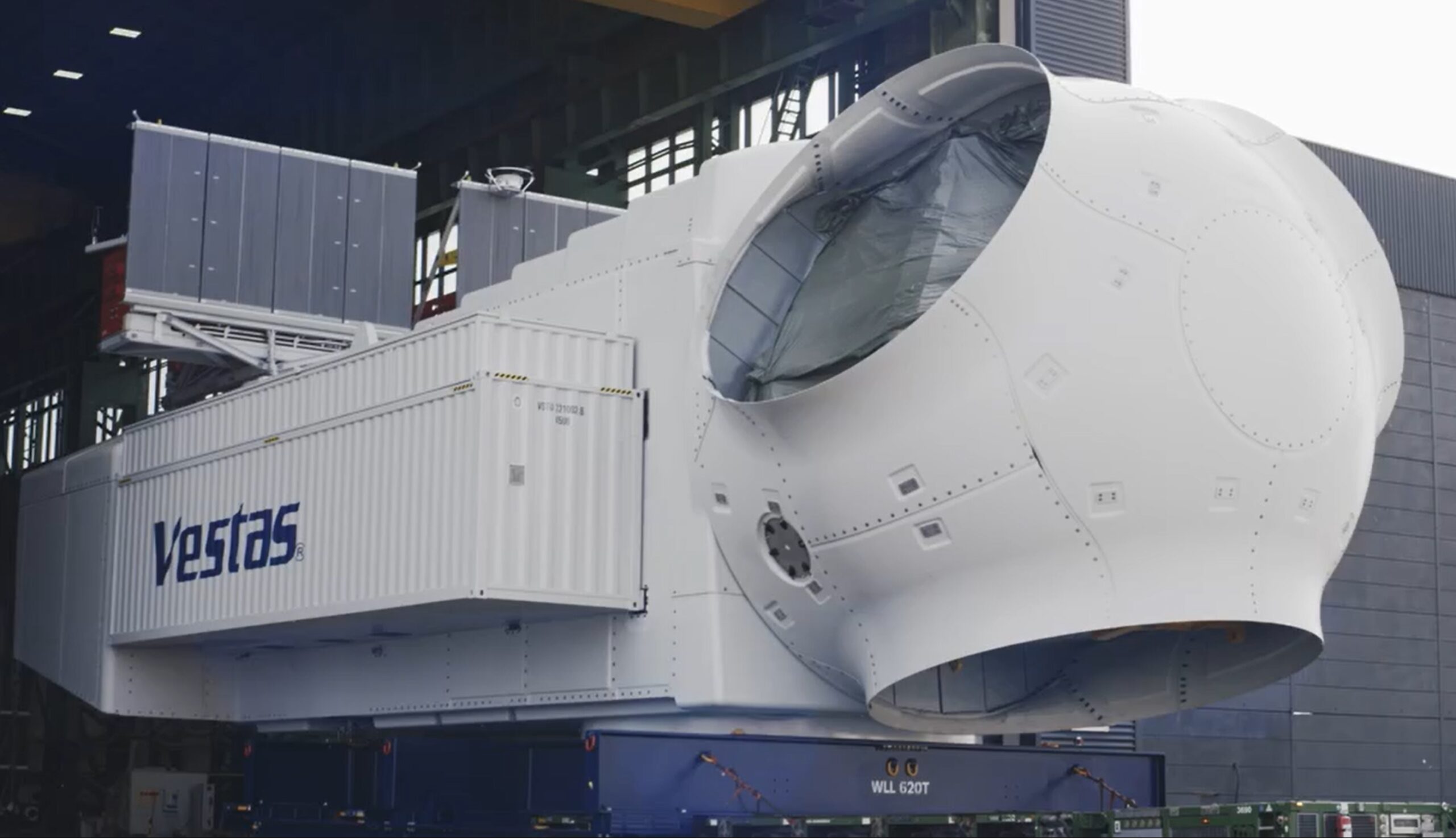 Cette nacelle d'éolienne est si grande que vous pourriez y aménager un appartement